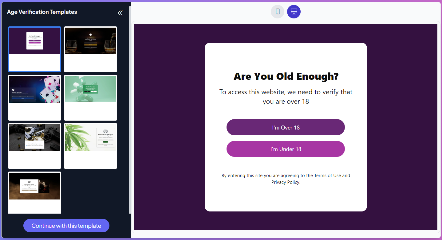Best Age Verification Widget For Your Website | Fouita