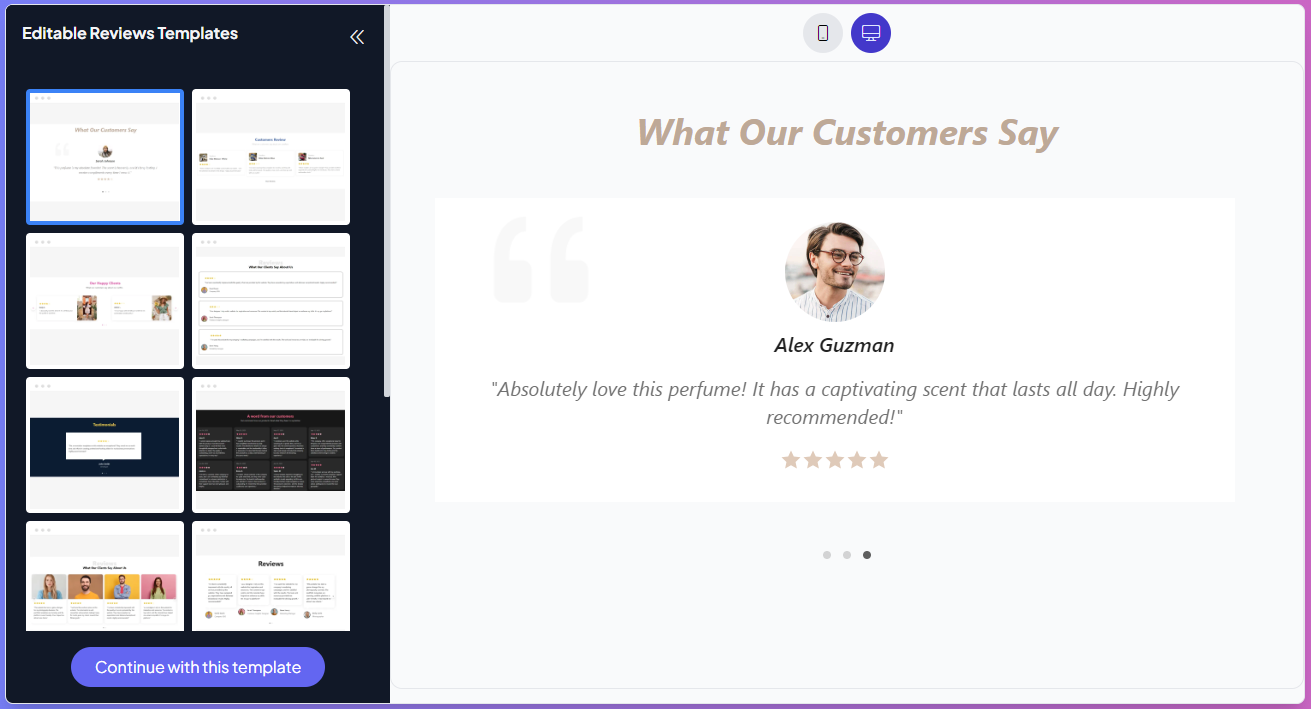 Best Editable Reviews Widget For Your Website | Fouita