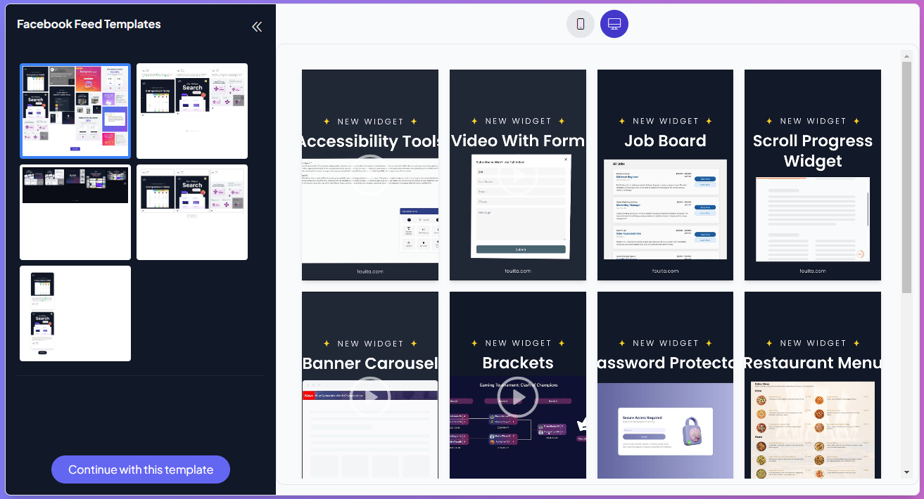 Best Facebook Feed Widget for your website | Fouita