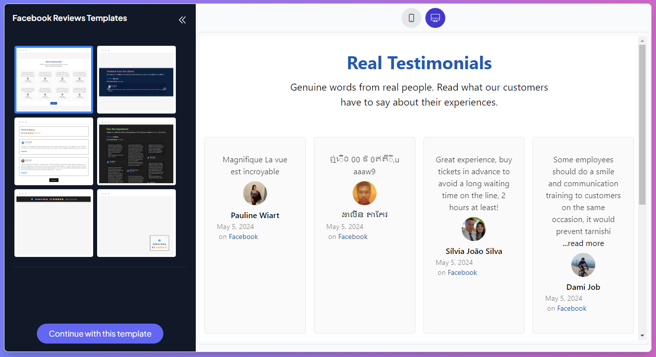 Best Facebook Reviews Widget For Your Website | Fouita