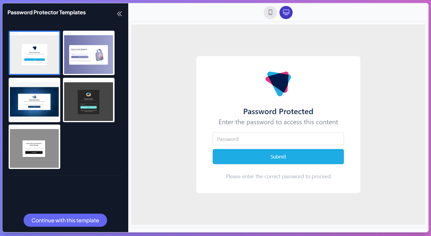 Best Password Protector Widget For Your Website | Fouita