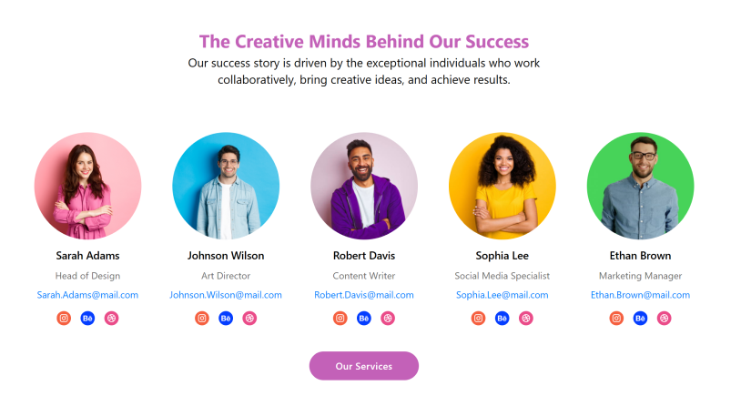 Fouita Team Showcase Widget