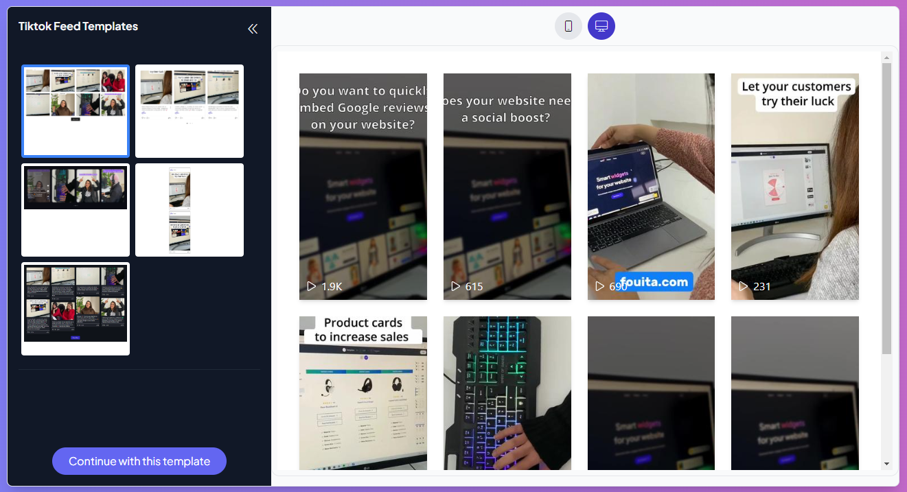 Best Tiktok Feed Widget For Your Website | Fouita
